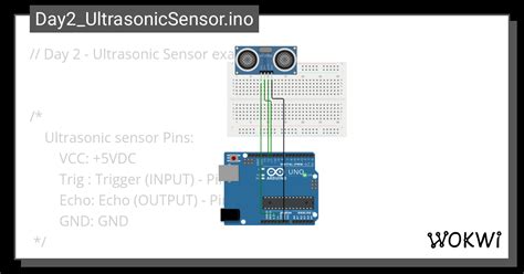 Day UltrasonicSensor Ino Wokwi ESP STM Arduino Simulator