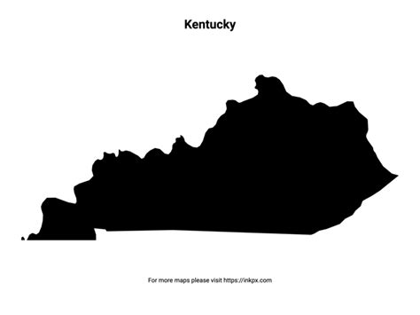 Printable Kentucky State Map And Outline · Inkpx