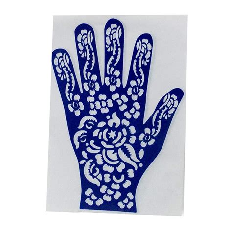 Henna Stencil Hand Pattern 03 Grandado