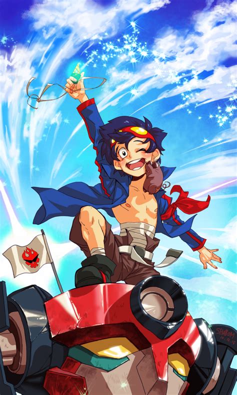 Simon Boota And Lagann Tengen Toppa Gurren Lagann Drawn By Shabomu