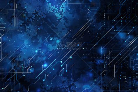 蓝色科技感背景插画图片下载 正版图片601269860 摄图网