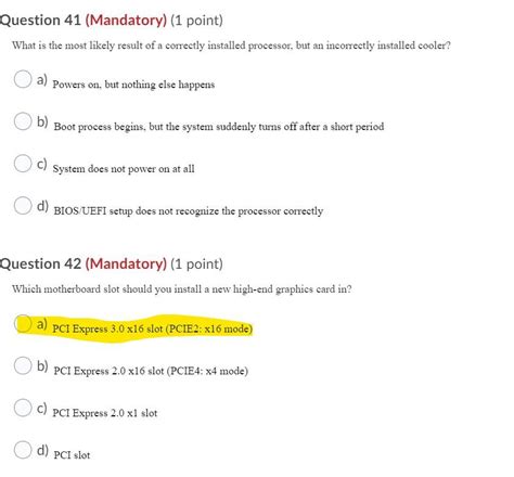 Solved Question 35 Mandatory 1 Point Which Component May
