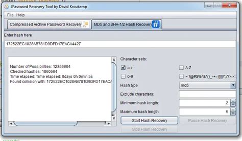 Jpassword Recovery Tool