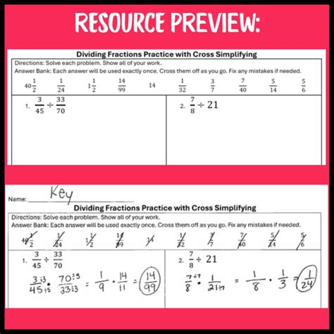 Multiplying And Dividing Fractions With Cross Simplifying Cross
