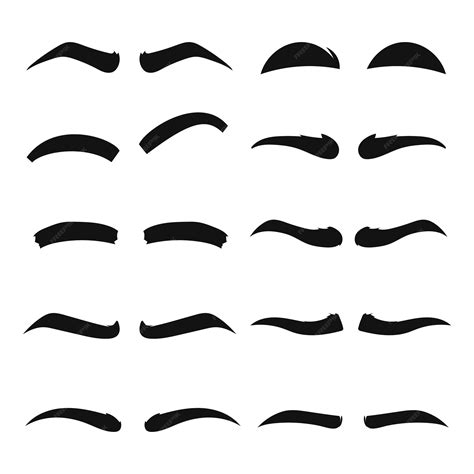 Premium Vector Hand Drawn Eyebrows Cartoon Illustration