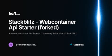 Stackblitz Webcontainer Api Starter Forked