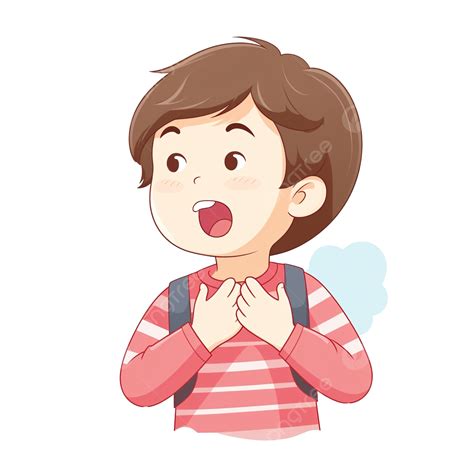 Nefes Darlığı çeken çocuk Göğsünü Tutuyor örnek Nefes Darlığı çeken çocuk çocuk Sağlık Tıbbi