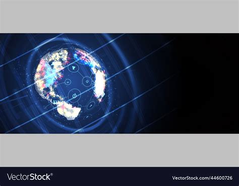 Technology Data Background Idea Of Global Vector Image