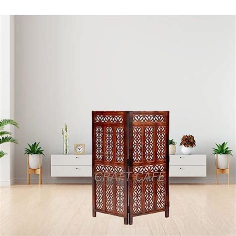 Craft Cafe Wooden Room Partition For Living Room Wooden Room Divider 2 Panel 4 Feet Wooden