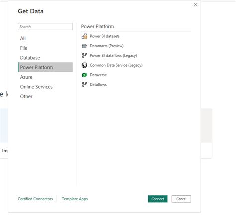 get data does not show all power platform connecto microsoft