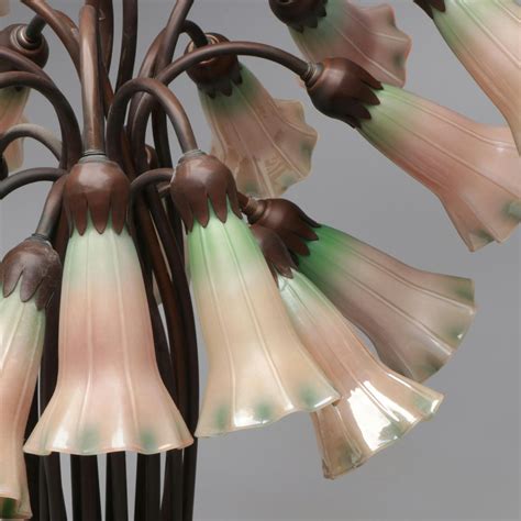 Art Nouveau Style Eighteen Light Lily Pad Table Lamp Everything But