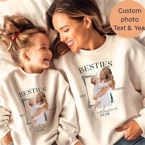 Besties Mommy And Me Matching Mom And Mini Sweatshirts Pickleball Outfits