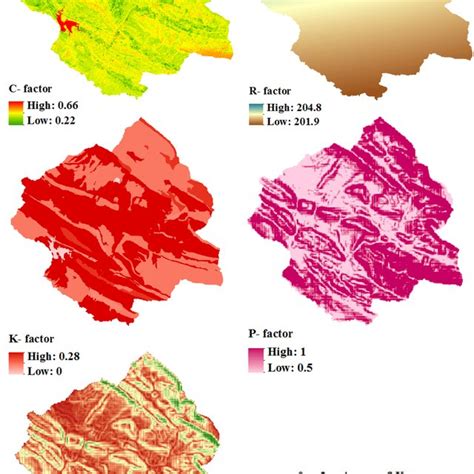 Maps Of The Input Parameters Sediment Retention Download Scientific