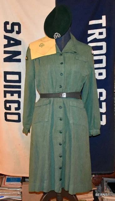 Vintage Girl Scout Uniform Wiith Hat Belt And Tie £2830 Picclick Uk
