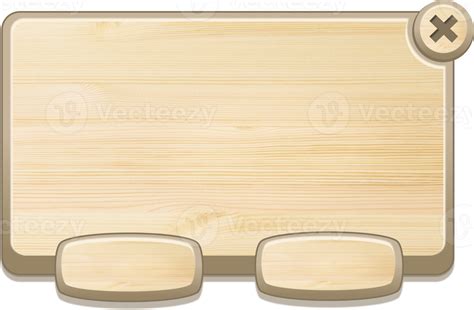 wooden panel for game ui in cartoon style 10983553 png