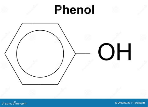 Chemical Structure Of Phenol Aromatic Compound Royalty Free Stock