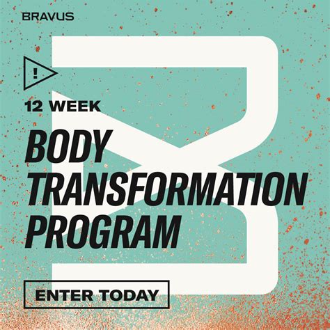 12 Week Body Transformation Program Renewable Upon Request Bravus