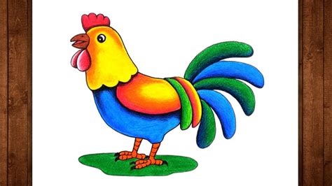 How To Draw A Rooster Rooster Drawing Hen Drawing Cock Drawing Hen Colour Drawing