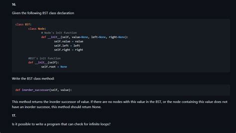solved 16 given the following bst class declaration class