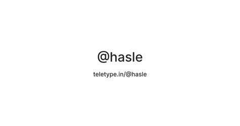 Hasle — Teletype