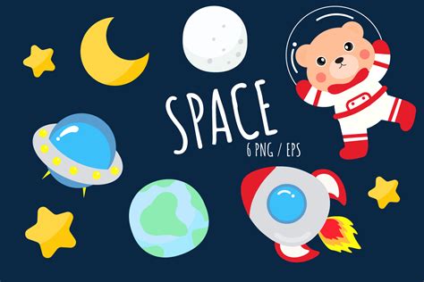 Cute Outer Space Vector Graphic By Nidnanart · Creative Fabrica
