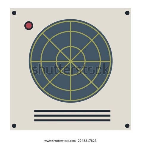 radar panel display detecting presence direction stock vector royalty