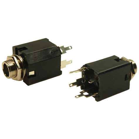 Cliff Fm6704 6 35mm Vertical Pcb Mounting Mono Jack Socket With 3 Contacts Rapid Electronics