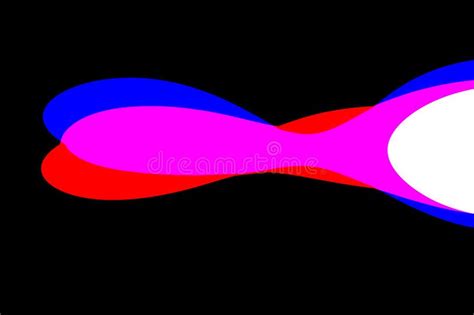 Abstract Shapes Horizontal Ellipse Shape Layers In Neon Stock