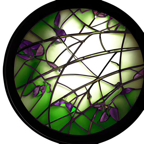 Round Stained Glass Elven Elegance Hyper Realistic Intricate Detail