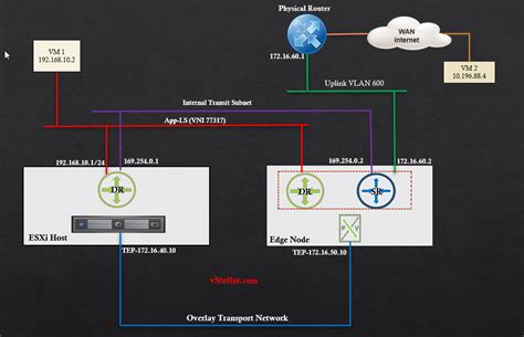 NSX T Single Tier North South Packet Walk