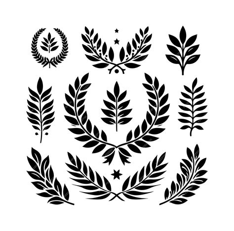 Laurel Sign Vector Illustration Icon Logo Illustration Premium Ai Generated Vector