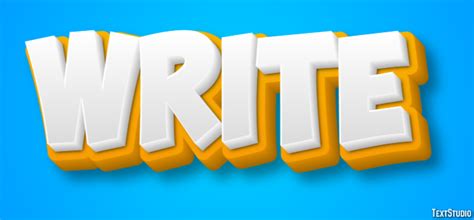 Write Text Effect And Logo Design Word