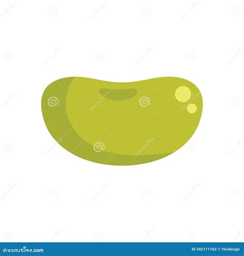 Single Green Bean Representing Healthy Eating Lifestyle Stock Vector
