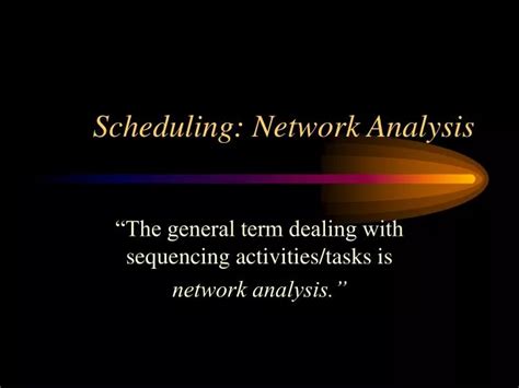 Ppt Scheduling Network Analysis Powerpoint Presentation Free Download Id 4267613
