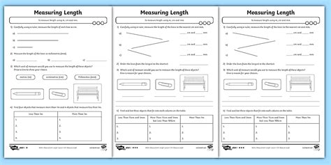 👉 Planit Maths Year 3 Measurement Length Maths Differentiated Activities