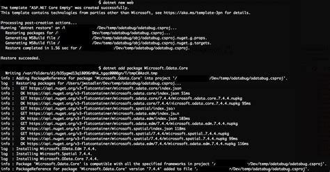 Feature Netcore Recent Nightly NuGet Packages Unable To Build Due To Microsoft OData Core