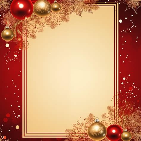Premium Ai Image Background For A Christmas Menu Card With Decorative