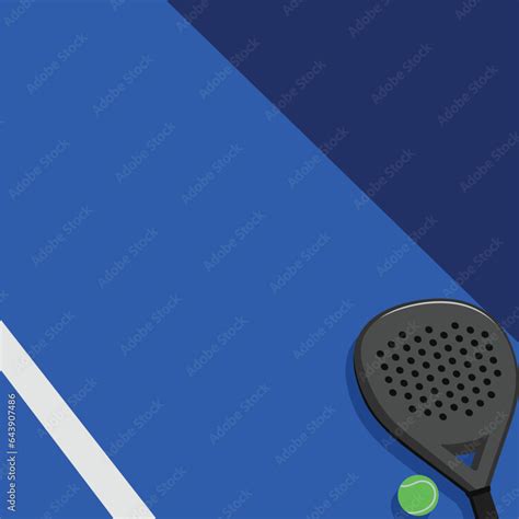 Padel Background Padel Racket Ball Court Background Template Design Vector Stock Vector Adobe