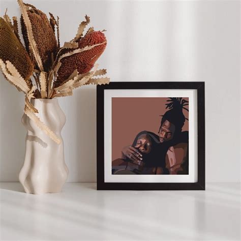Black Couple Aesthetic Black Couple Art Black Couple Wall Art Black
