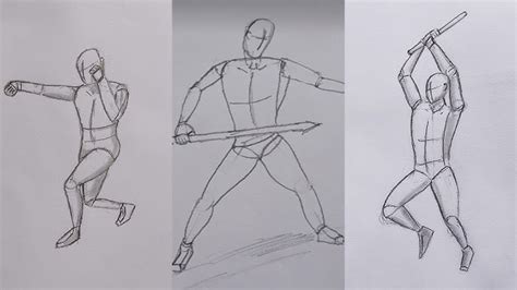 How To Draw Action Poses Step By Step