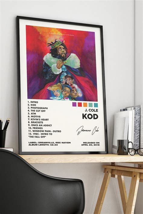 J Cole Kod Album Poster J Cole Albums Album Art Poster J Cole