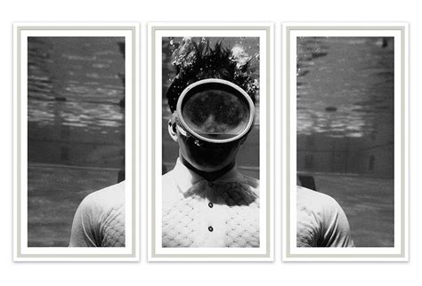 Gq Man Underwater Triptych 1961 Triptych Photography Gq Framed