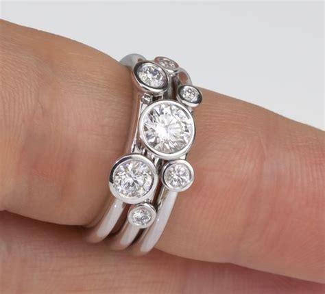 Multiple Gems In One Ring Diamond Stacking Rings Fine Diamond