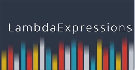 O Que São Lambda Expressions