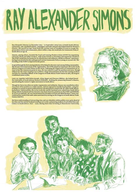 Ray Alexander Simons Anti Apartheid Legacy