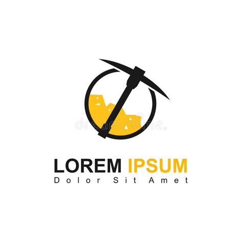 Illustration Vector Graphic Of Pickaxe Logo Stock Vector Illustration