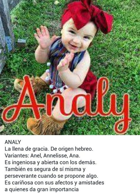 Nombres Para Bebé Niñas Significado De Analy Nombres Lindos Para