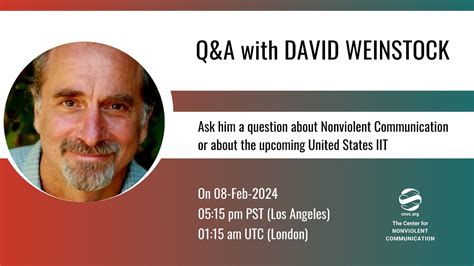 David Weinstock Answers Your Questions About Nvc And The Usa Ca Iit
