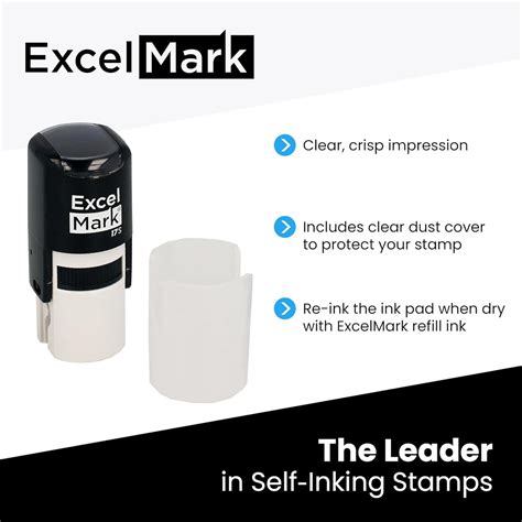 Checked By Excelmark Custom Round Self Inking Teacher Stamp