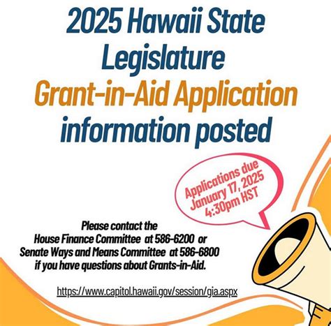 Hawaiʻi State Legislature Announces Grant In Aid Process For 2025